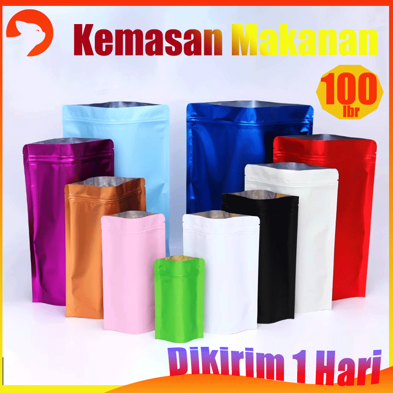 Jual 100PCS STANDING POUCH Kemasan Makanan Kemasan Snack Standing Pouch ...