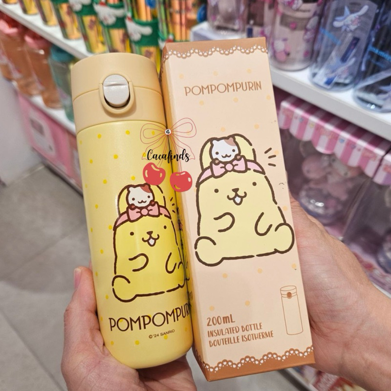 Jual MINISO x Pomponpurin‼️Botol Minum / Water Bottle With Auto Flip Lid (200ml) Sanrio ...