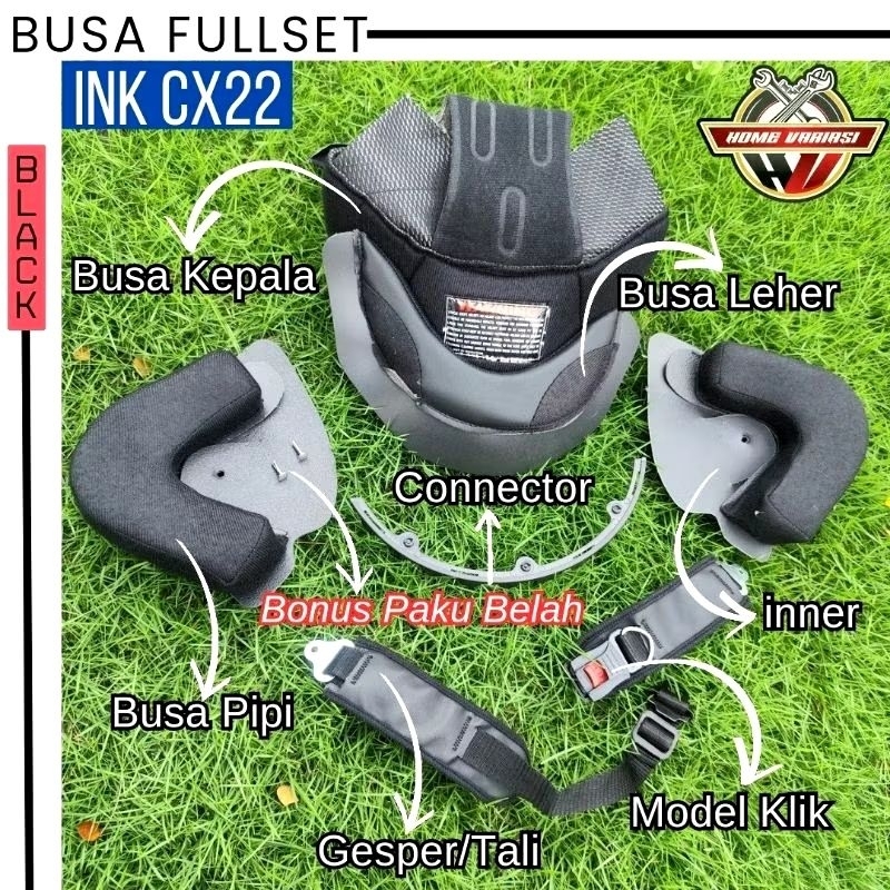 Jual busa set helm ink cx22 premium universal warna hitam dan navy busa ...
