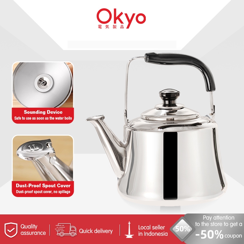 Jual Teko Stainless Steel Tahan Karat Teko Siul Whistling Kettle 4 Liter 5 Liter 6 Liter 7 Liter ...