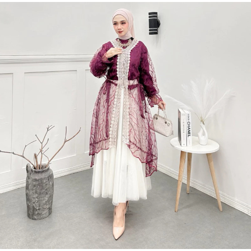 Jual Raya Dress Satu Set Inner Outer Dan Rok Tutu Ratu Busana Gamis ...