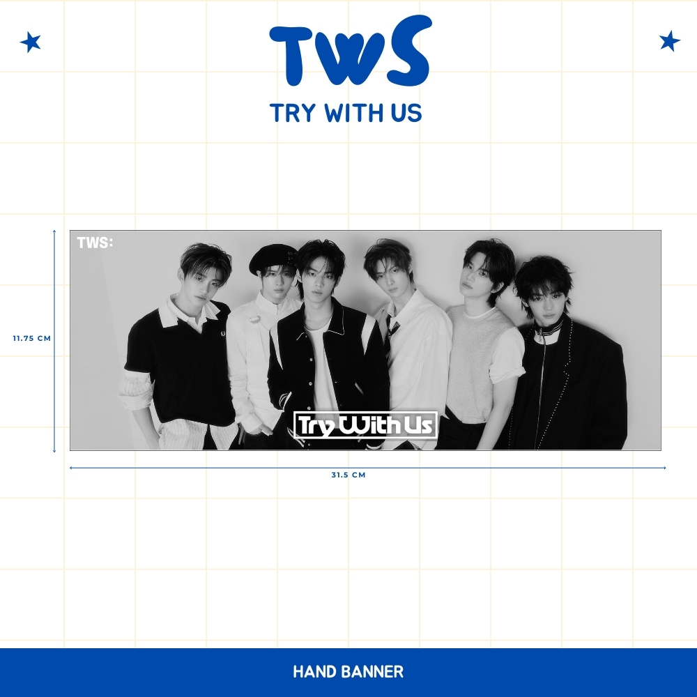 Jual HAND BANNER TWS TRY WITH US HANDBANNER KPOP UNOFFICIAL DOHOON ...
