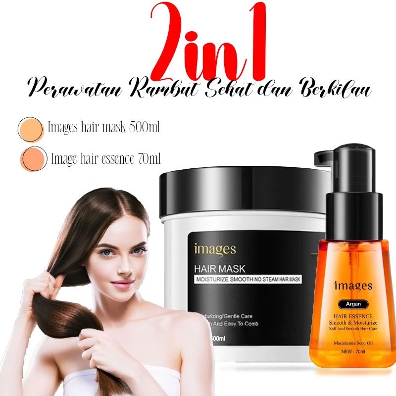 Jual 2IN1 COMBO Images Hair Mask Rambut Sehat Berkilau dan Images Hair ...