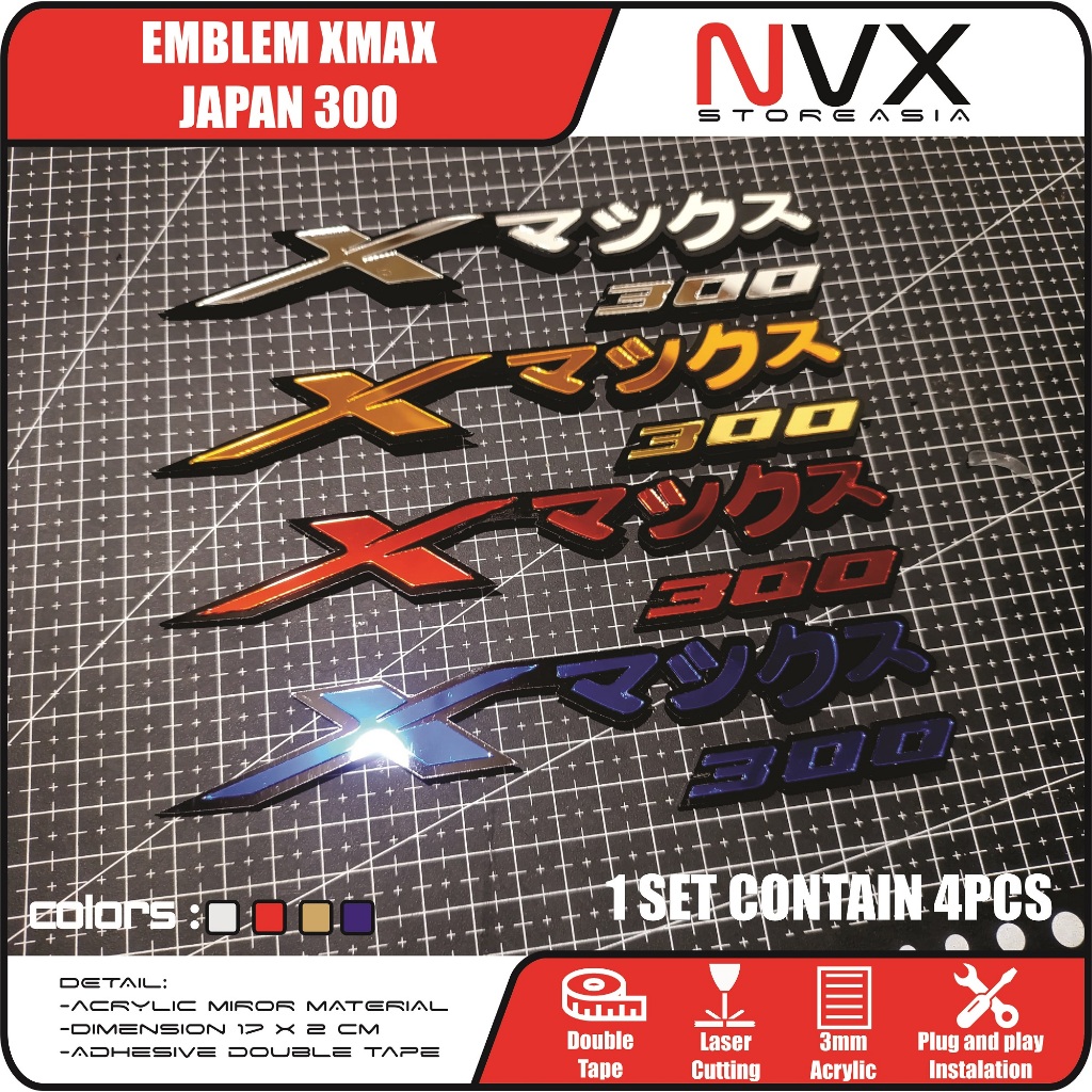 Jual EMBLEM XMAX JAPAN 3D BADGE LOGO TIMBUL YAMAHA XMAX 300 JEPANG ...