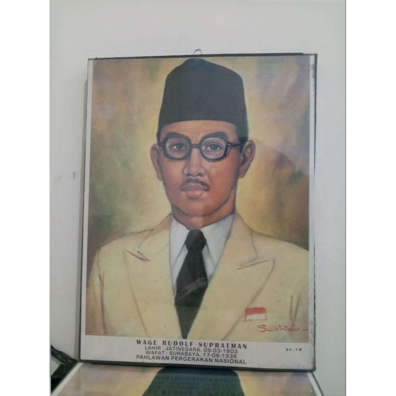 Jual Poster Bingkai Wage Rudolf Supratman | Shopee Indonesia