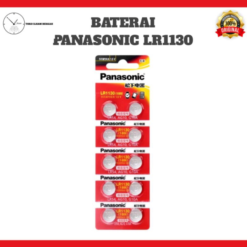 Jual Baterai LR1130 Panasonic Original Batre Kalkulator LR1130 AG10 1.5 ...