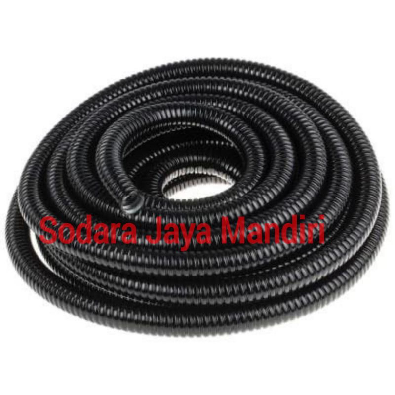 Jual flexible metal conduit galvanis + karet hitam tahan panas Ukuran ...