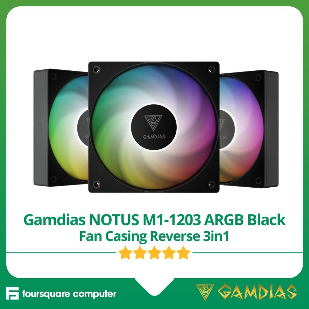 Jual Gamdias NOTUS M1-1203 ARGB Black Fan Casing Reverse 3in1 | Shopee Indonesia