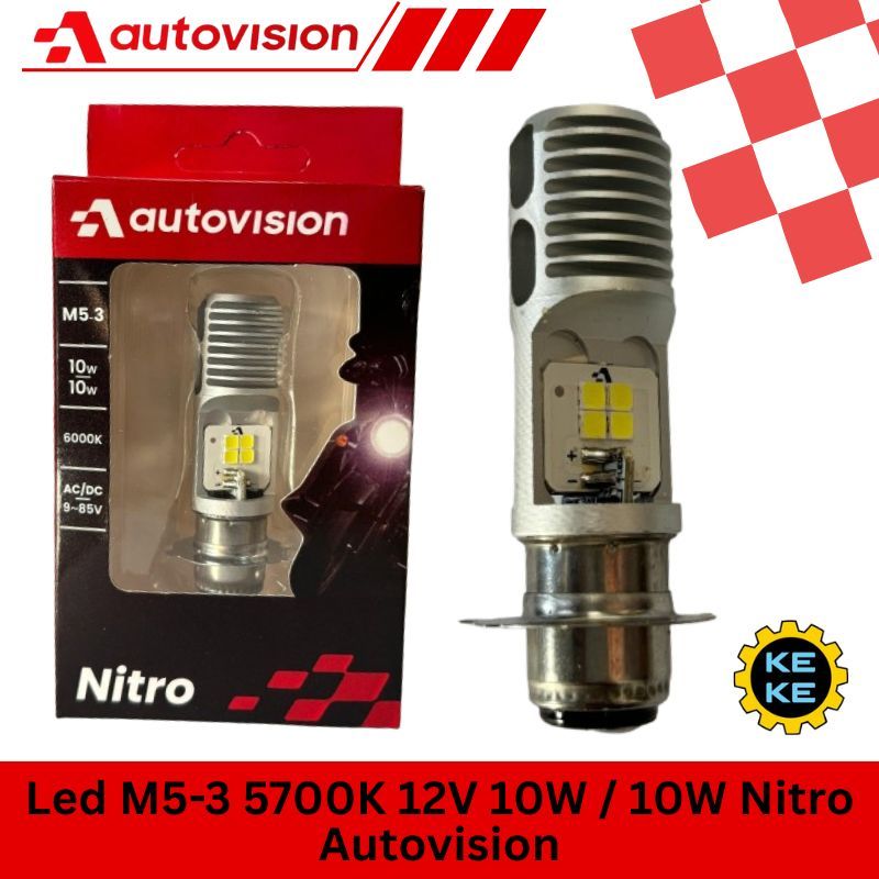 Jual Lampu LED M5-3 5700K 12V 10W/10W Nitro Autovision | Shopee Indonesia