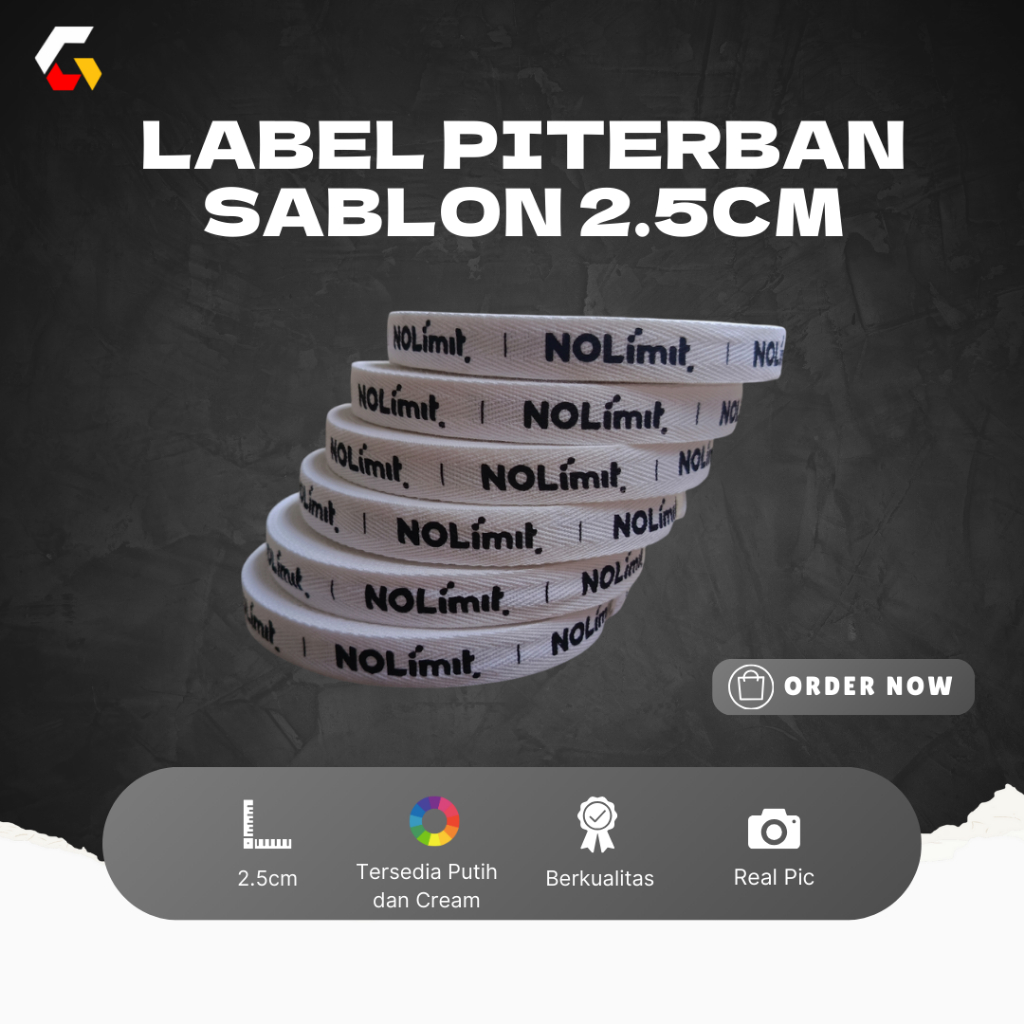 Jual Cetak Pita Katun Twilltape Piterban Label Cotton Custom Tag Baju ...