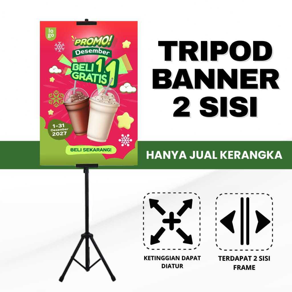 Jual Tripod Banner 2 Sisi / Standing Banner Promosi / Tripod Stand ...