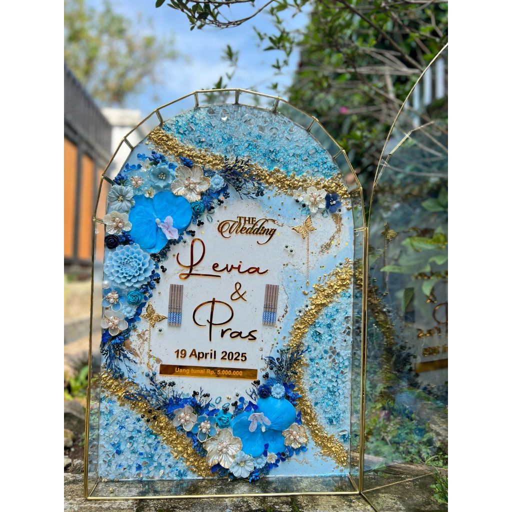 Jual Bingkai Mahar Resin Fullset/ Mahar pernikahan Aesthetic Custom ...