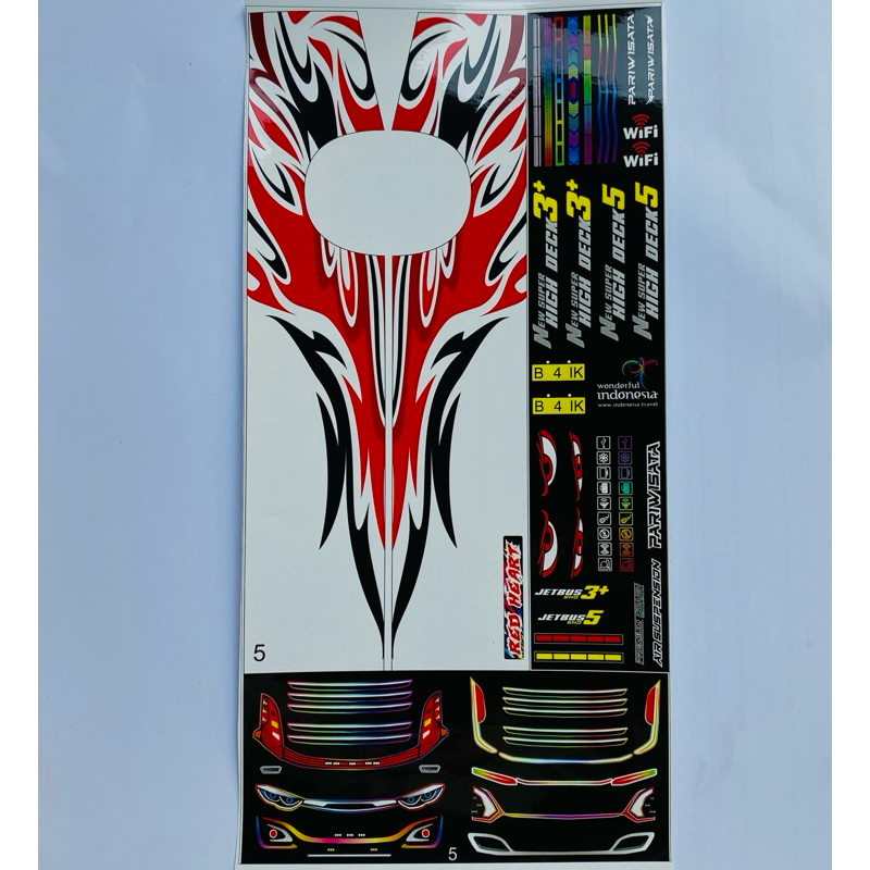 Jual Stiker Livery Full Modif Lampu Depan Lengkap Bus Basuri Miniatur ...