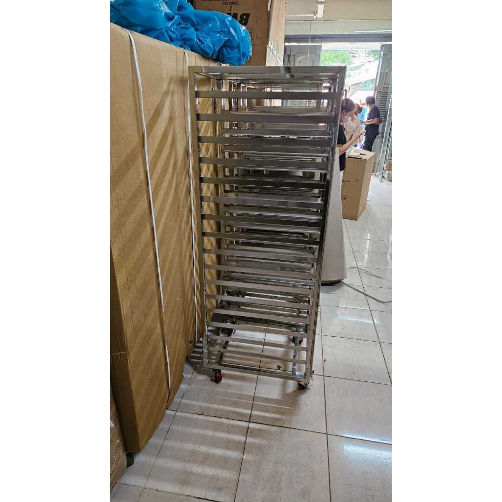 Jual Troli bakery Trolley Rak tray stainless ukuran nampan 40 x 60 cm ...