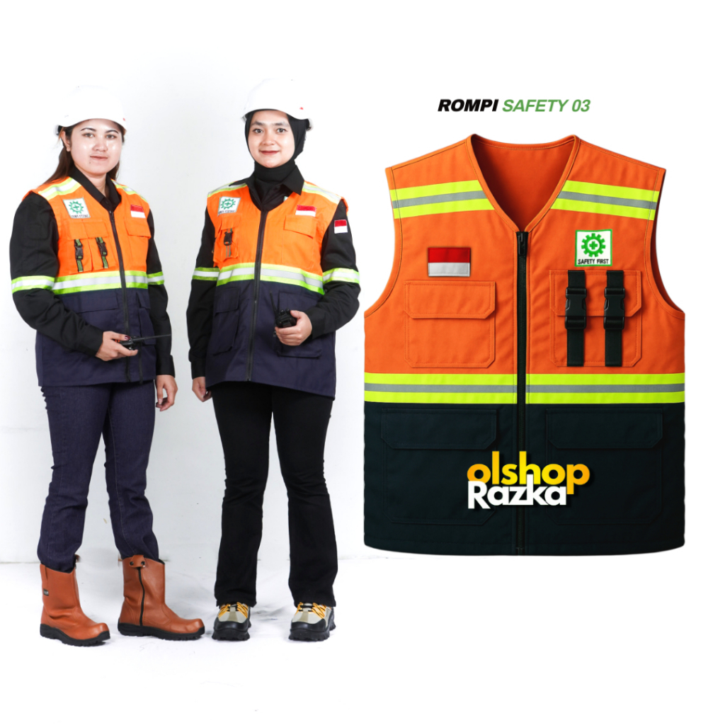 Jual rompi safety/rompi proyek/rompi safety first/rompi kerja lapangan ...