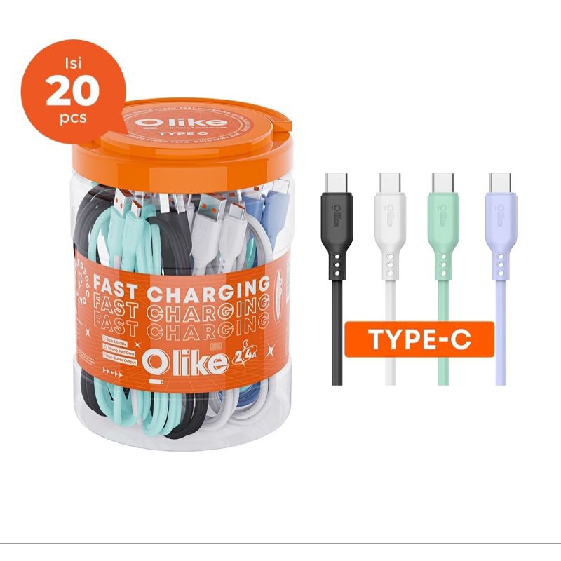 Jual OLIKE KABEL DATA D306C TYPE-C MIX COLOR (1 TOPLES 20 PCS) | Shopee ...