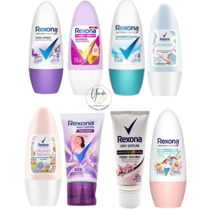 Jual Rexona Deodorant Anti-Perspirant | Free Spirit | Advanced Brightening | Glowing | Dry Serum ...