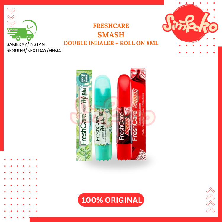 Jual SIMBAKO - FRESHCARE SMASH Minyak Angin Double Inhaler Roll On ...