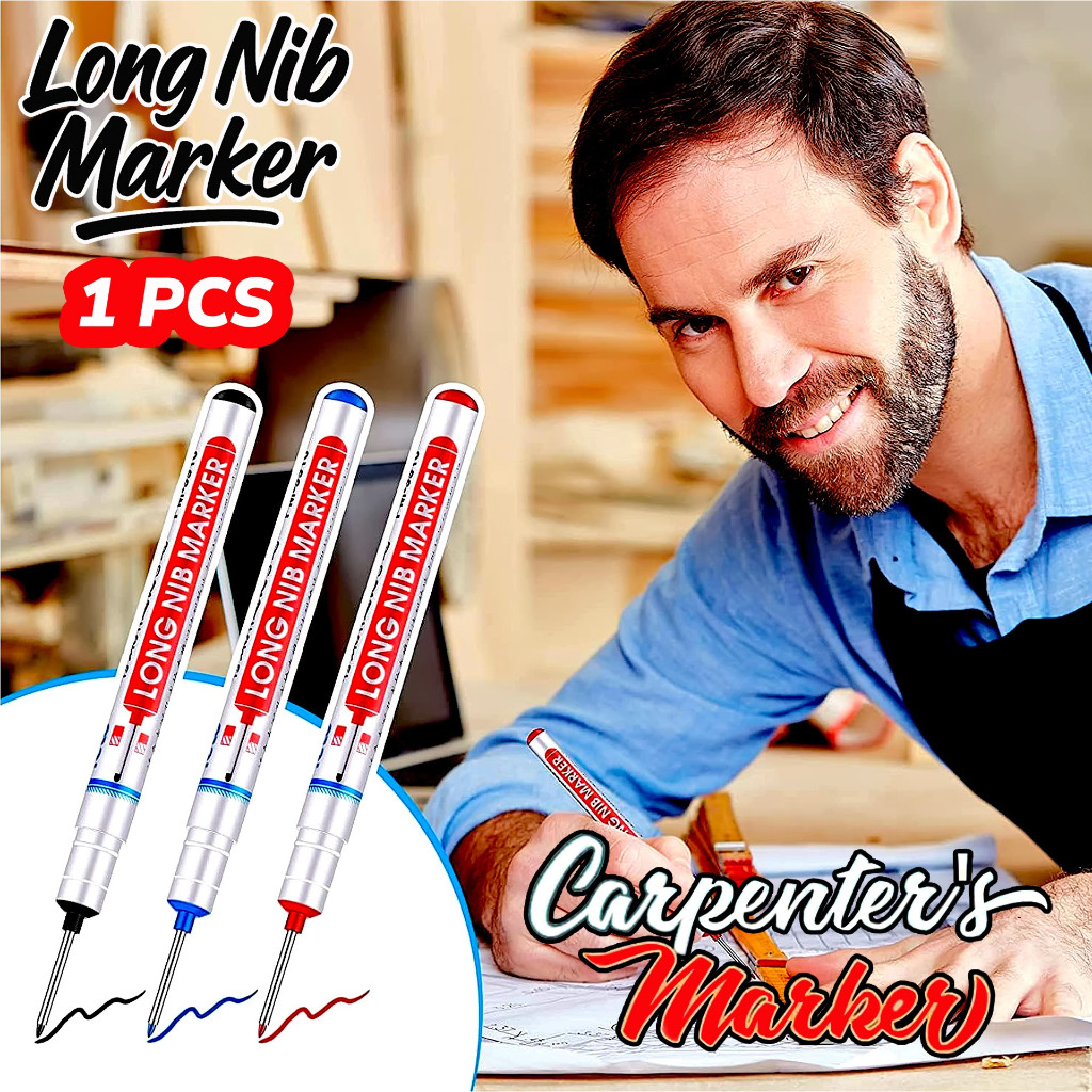 Jual Spidol Pulpen Pena Permanen Tukang Bangunan Kepala Panjang Long ...