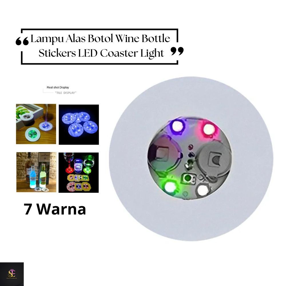 Jual Lampu LED Alas Botol Wine Bottle Stickers Coaster Light | Shopee ...