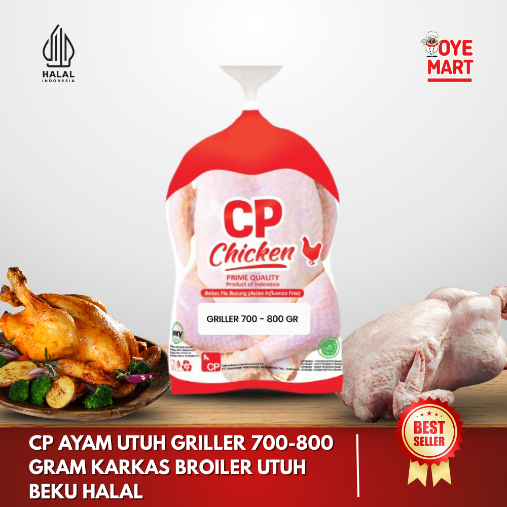 Jual CP AYAM UTUH GRILLER 07-08 700-800 GRAM BROILER KARKAS BEKU HALAL | Shopee Indonesia