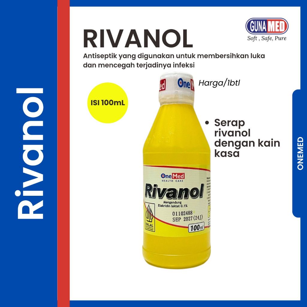 Jual RIVANOL 100 Ml- Cairan Pembersih luka Solusi Antiseptik Unggul ...