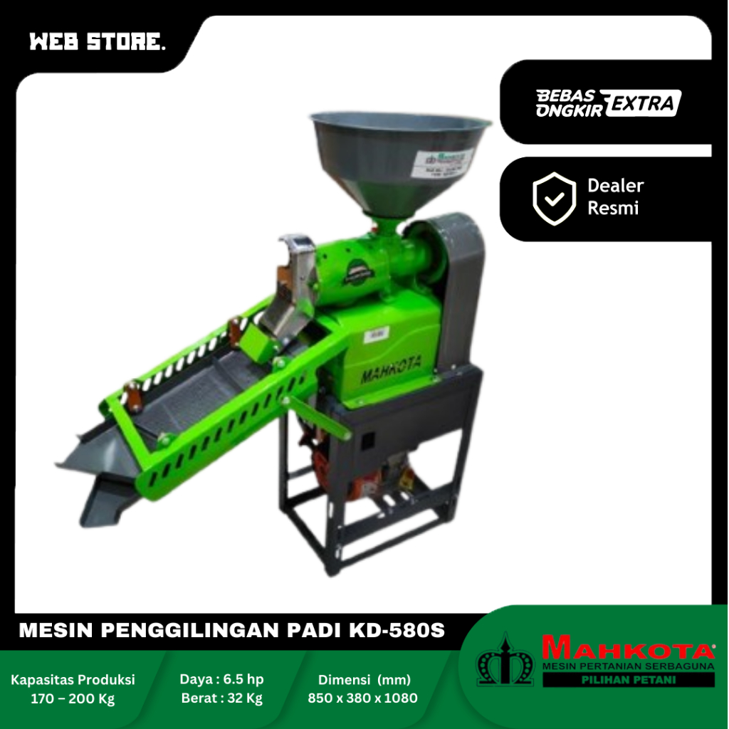 Jual Mesin Penggiling Gilingan Padi Rice Mill Mahkota KD-580S | Shopee Indonesia