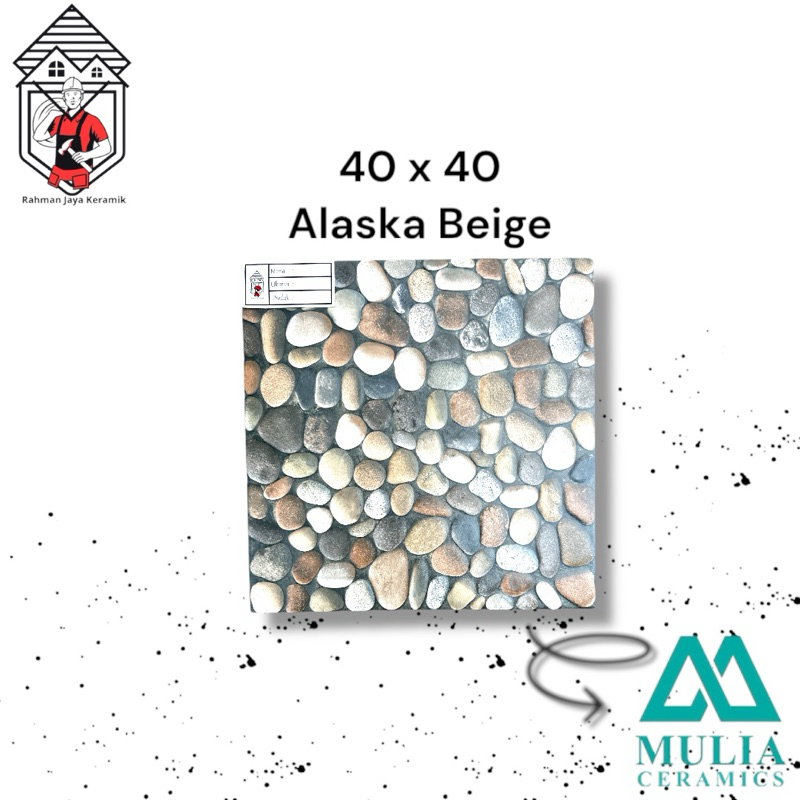 Jual Keramik Lantai Kasar 40x40 Alaska Beige Keramik Mulia Ceramic ...