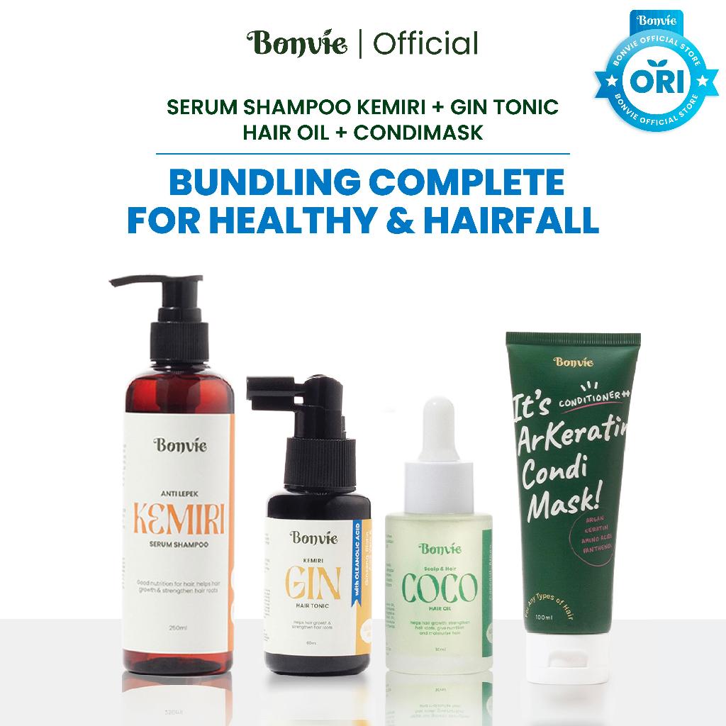 Jual Bonvie Bundling Complete Shampoo Kemiri 250ML + Gin Tonic 60ML ...