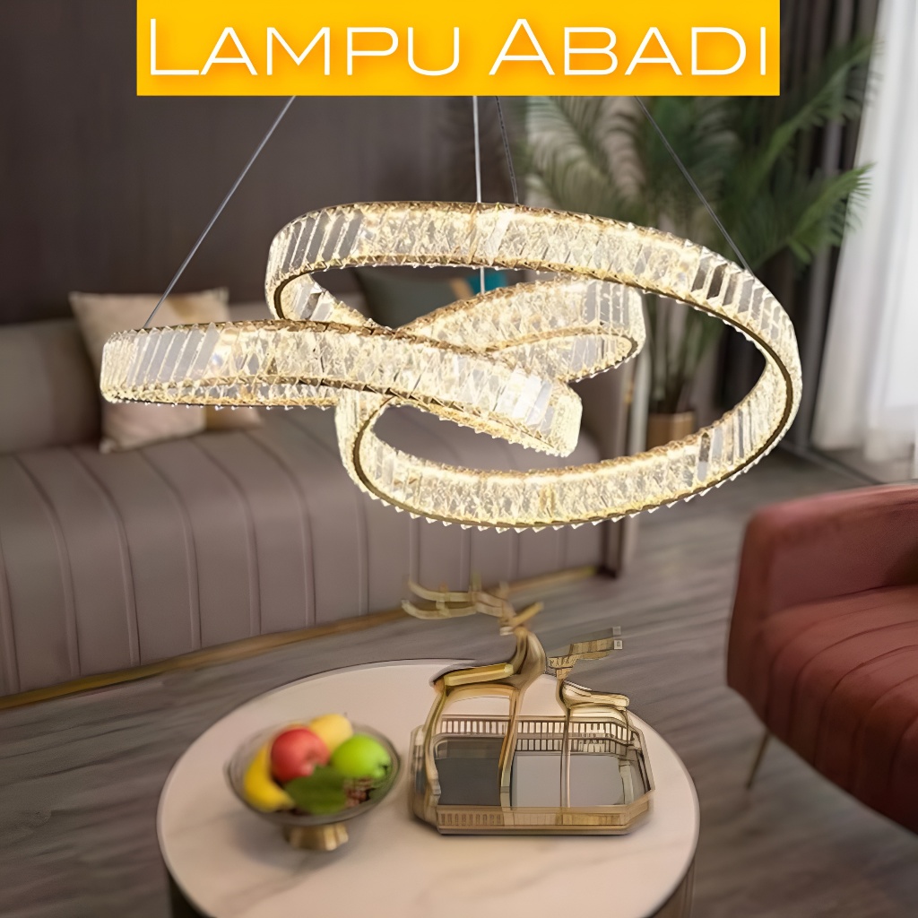 Jual Lampu ABADI Lampu Gantung Hias Kristal LED Bentuk Ulir Minimalis ...