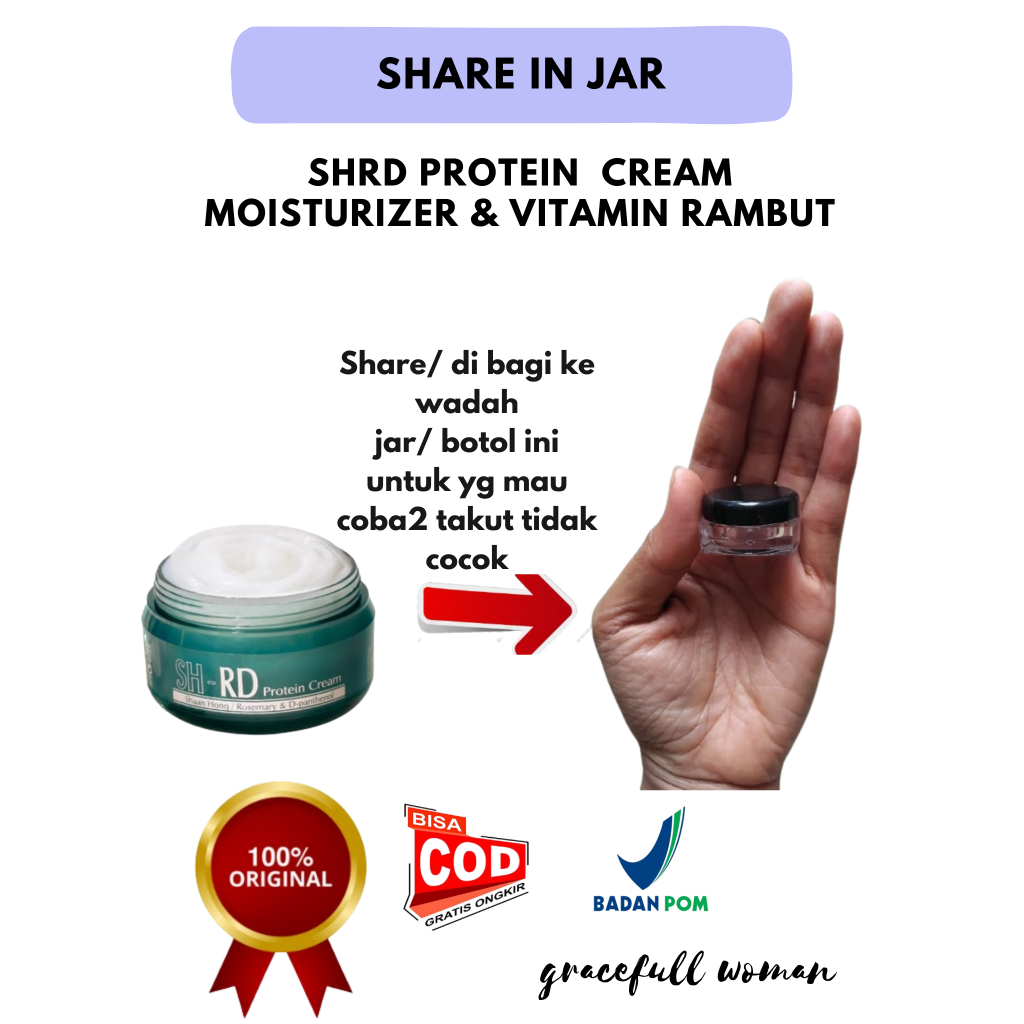 Jual Share In Jar SHRD Protein Cream Moisturizer & Vitamin Rambut Hair ...