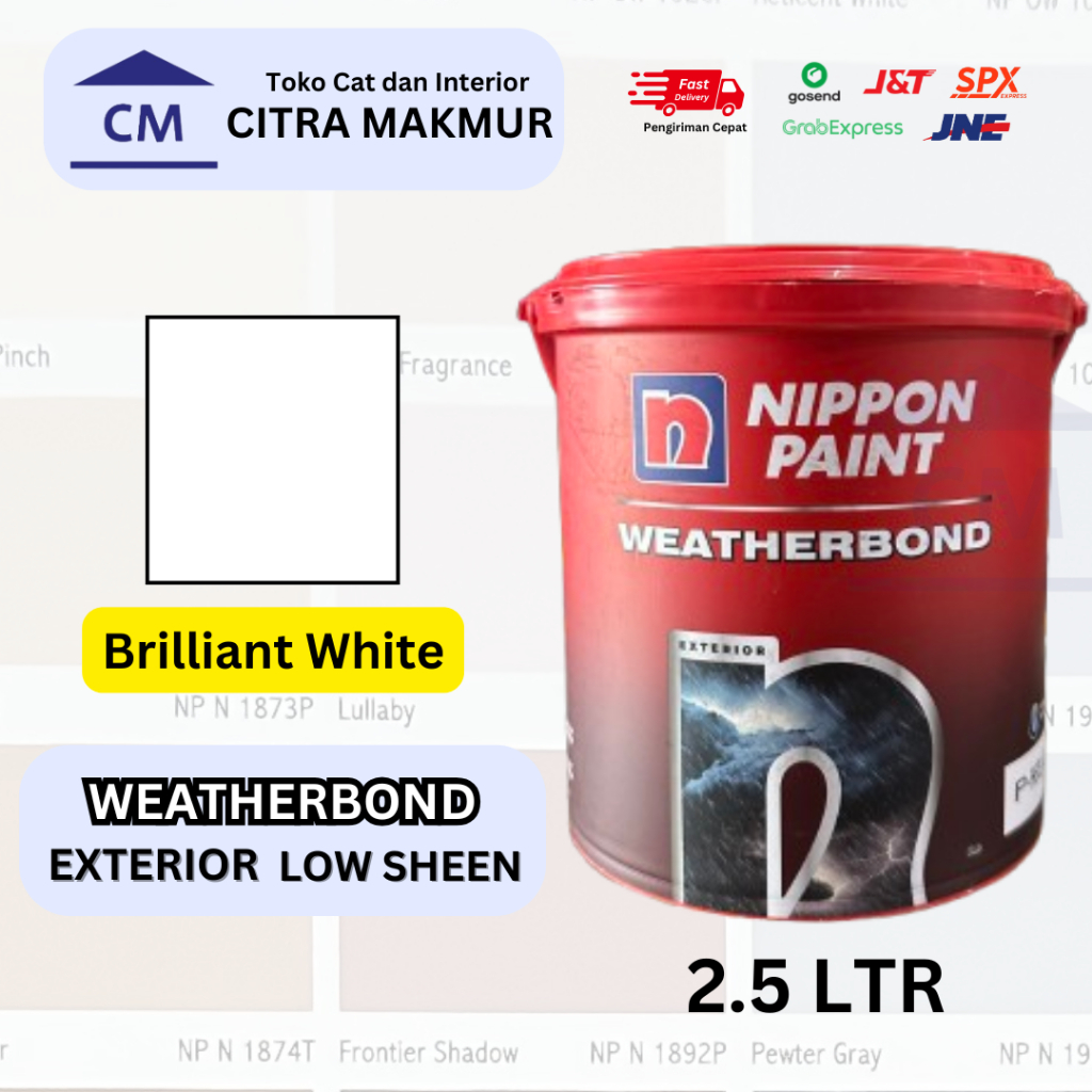 Jual Nippon Weatherbond BRILLIANT WHITE 1001 - 2.5 Ltr (Cat Putih ...