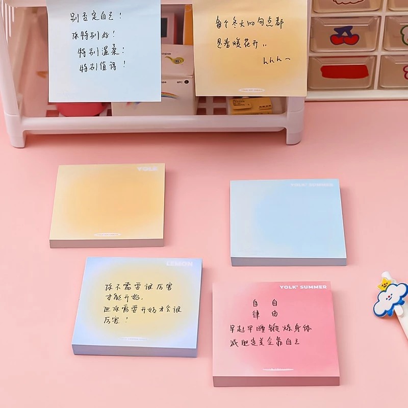 Jual Sticky Notes Gradasi Lucu Polos 50 Lembar Memo Tempel Gradasi ...