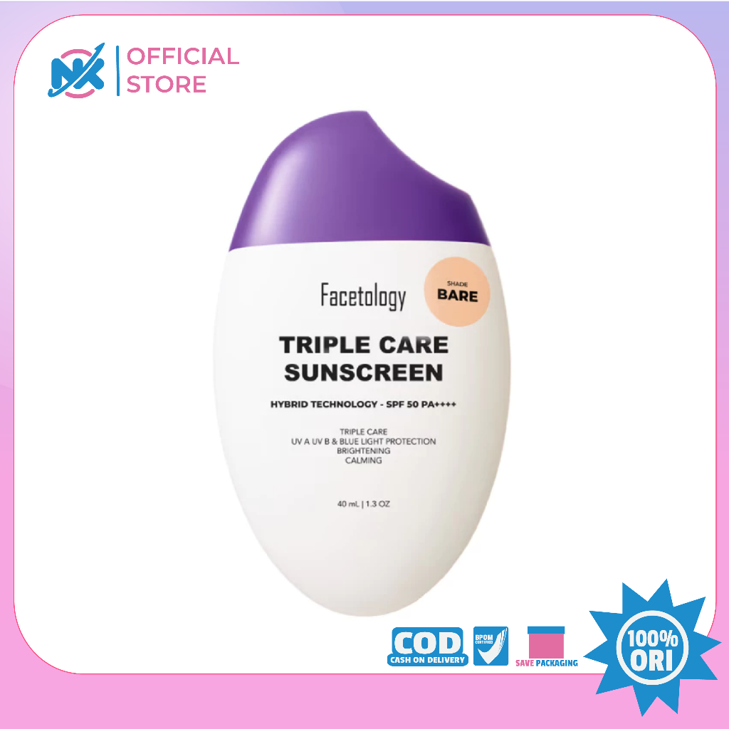 Jual Facetology Triple Care Sunscreen Tinted SPF 50 PA++++ 40 ml ...