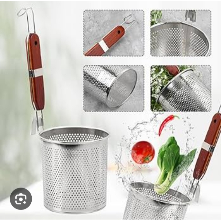 Jual Stainless Steel Noodle Strainer Basket / Pasta Strainer / Peniris ...