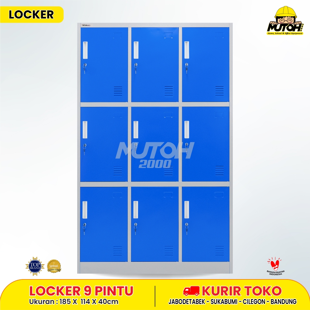 Jual Loker besi 9 pintu Helm In JUMBO MUTOH2000 | Shopee Indonesia