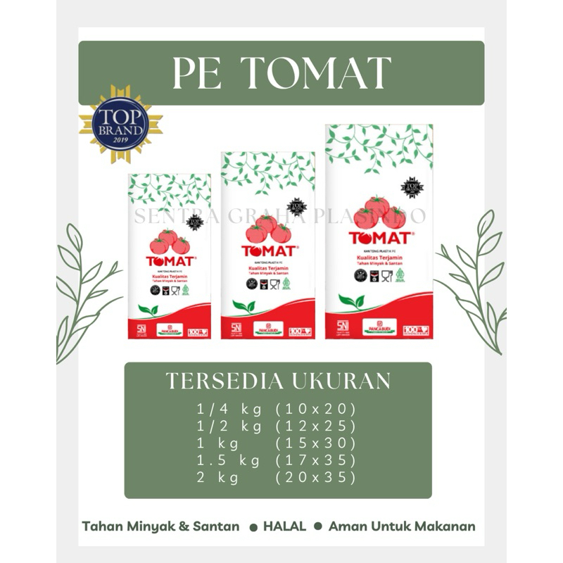 Jual Plastik PE TOMAT 10x20 12x25 15x30 17x35 20x35 25x45 1/4 kg 1/2 kg 1kg 1.5 kg 2 kg 3kg ...