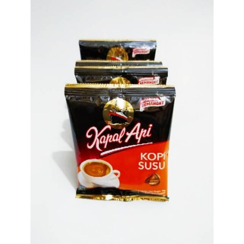 Jual Kopi Kapal Api Susu Rencengan Utuh 10 Sachet | Shopee Indonesia