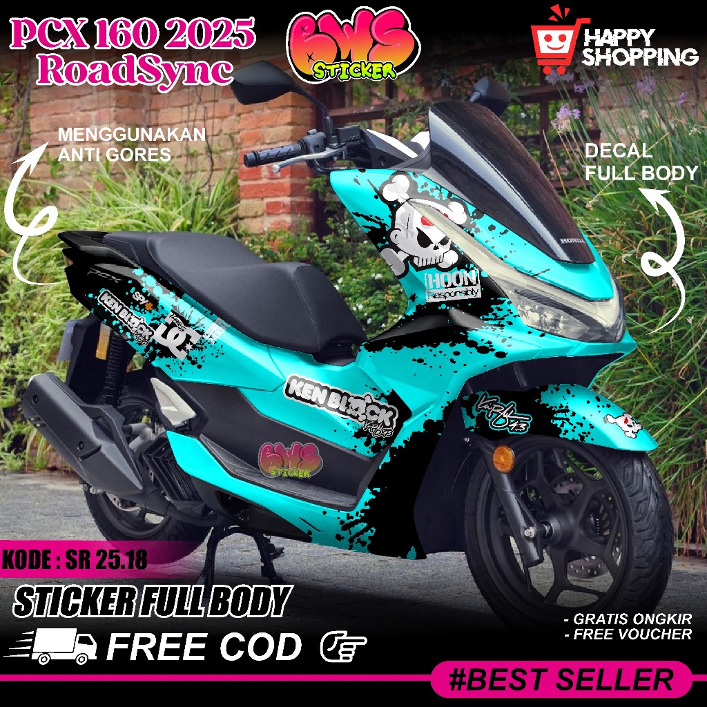 Jual COD Sticker Decal Full Body Honda PCX 160 2025 RoadSync Sticker ...