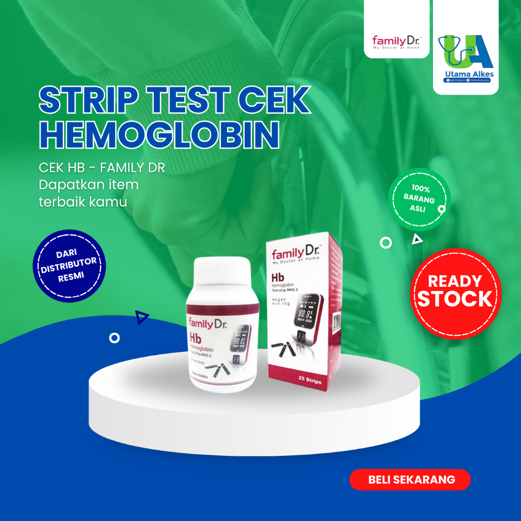 Jual Strip Tes HB FAMILY Dr Isi 25 Strip | Alat Cek Hemoglobin Darah ...