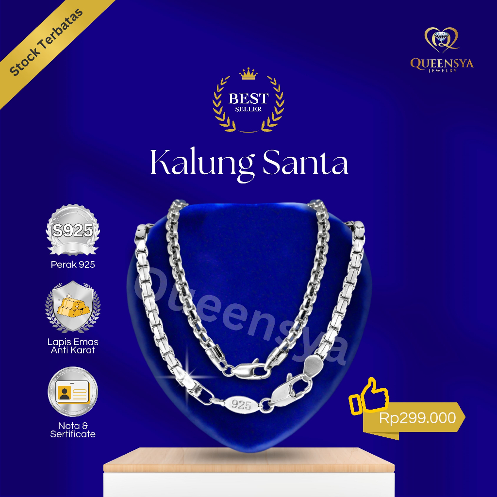 Jual Kalung perak asli - Kalung Perak Asli 925 - Kalung Perak - SANTA ...
