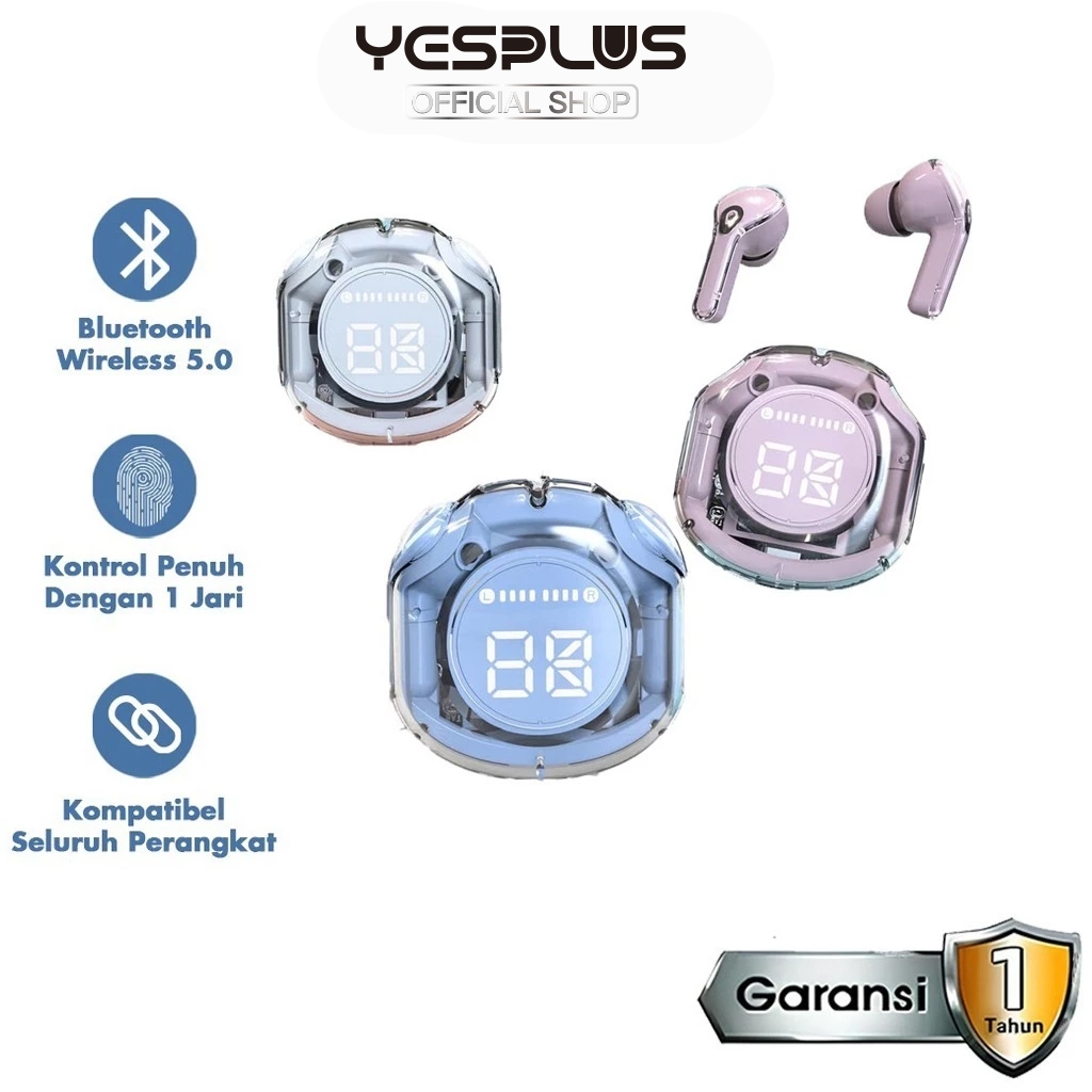 Jual Headset Bluetooth YESPLUS Kristal AIR39 Low Latency Gaming Headset ...