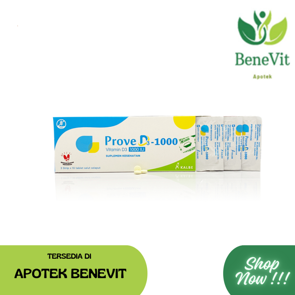 Jual PROVE-D3 1000 iu BOX 30 tablet - Vitamin D3 untuk tulang dan gigi ...