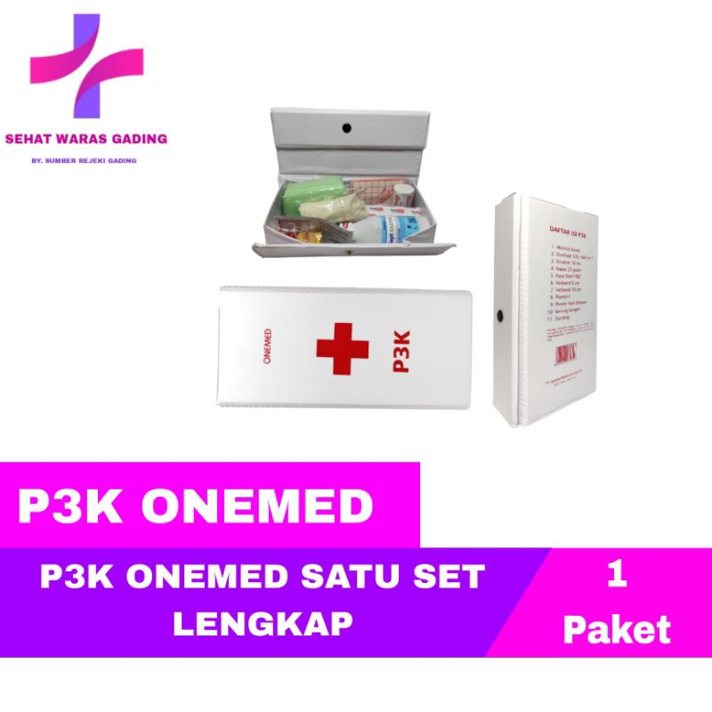 Jual Onemed Kotak Obat P3K Portable Lengkap + Isi 10 Item/Jenis ...