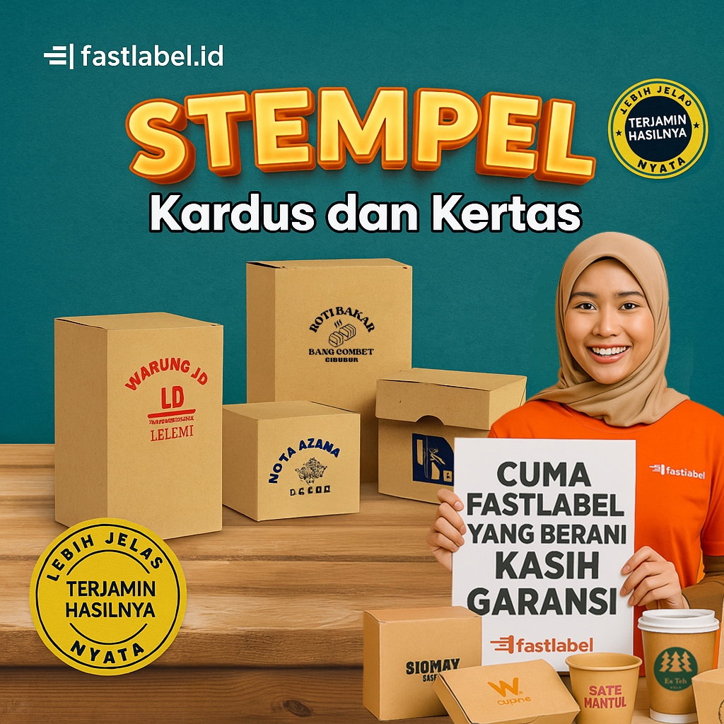 Jual FASTLABEL | Stempel Kardus Custom | Sablon Kardus Satuan | Cetak ...