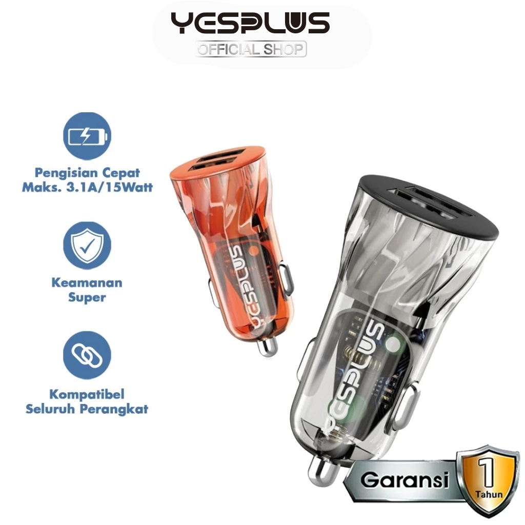 Jual New Transparent Car Charging YESPLUS YS-1210 Charging Saver Dual ...