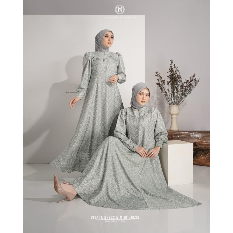 Jual [NEW] ️ COD | CIVARA DRESS & MIDI DRESS • NADHEERA LUXURY / Gamis Dress dan Midi Dress ...