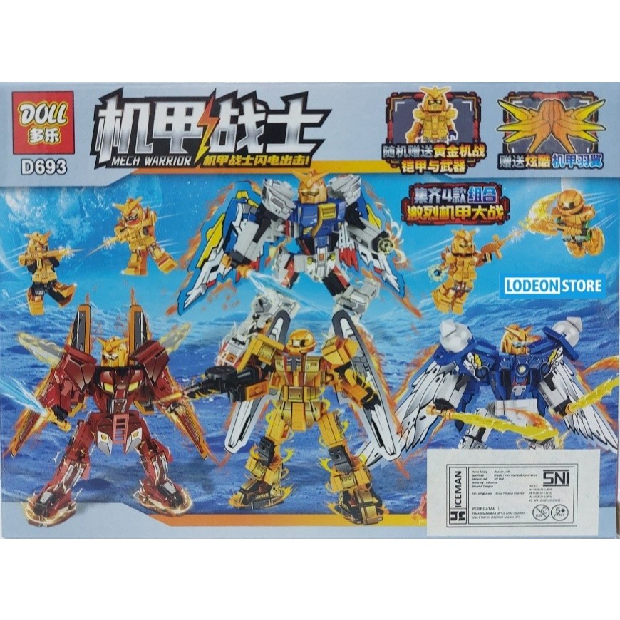 Jual Brick Gundamm Robot Mech Warrior D693 - Mainan Koleksi - Mainan Anak - Mainan Balok ...