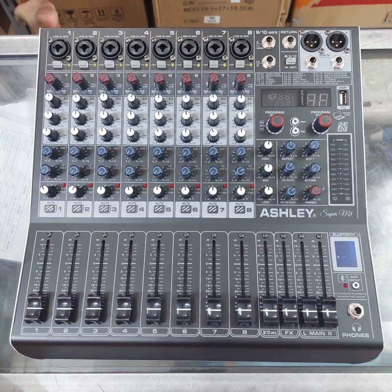 Jual mixer ashley super M8 compressor original mixer audio 8 channel | Shopee Indonesia