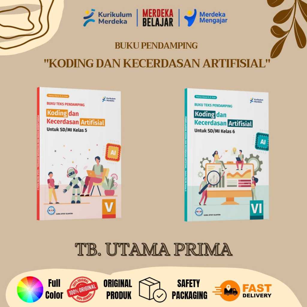Jual BUKU PENDAMPING KODING DAN KECERDASAN ARTIFISIAL KELAS 1,2,3,4,5,6 ...